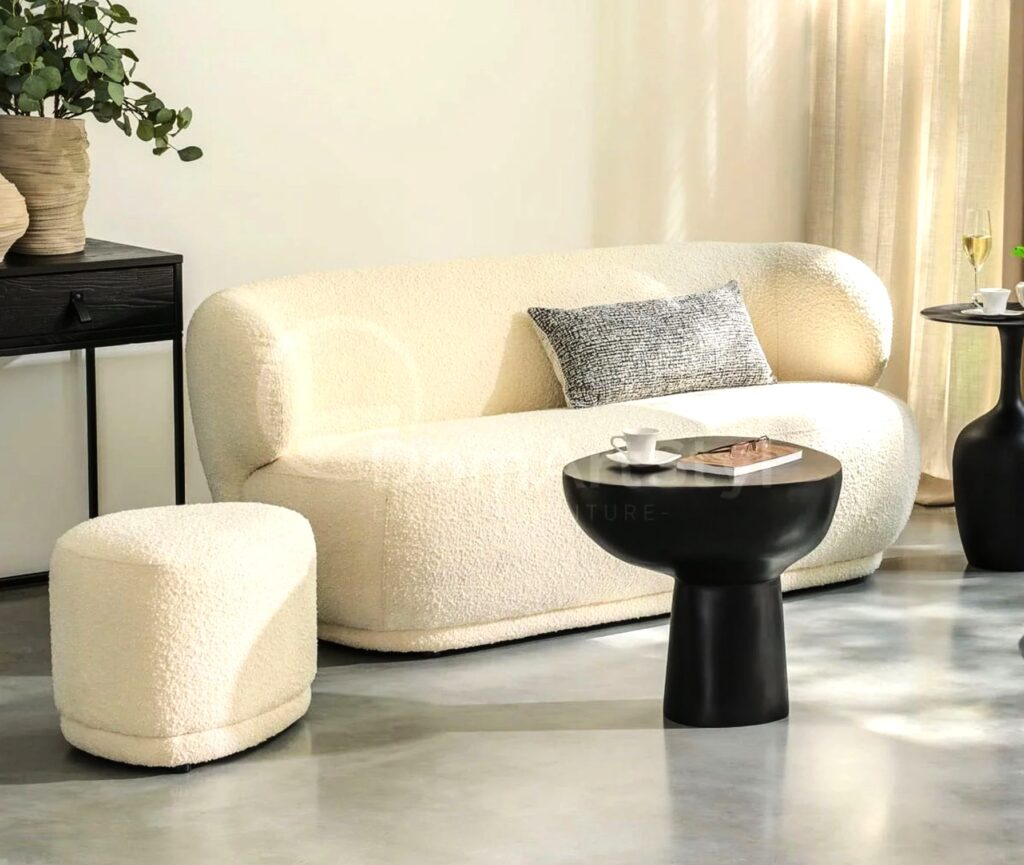 Nowoczesny Fotel JULIA miękki nowojorski Plush Boucle - Sklep Pieris Home